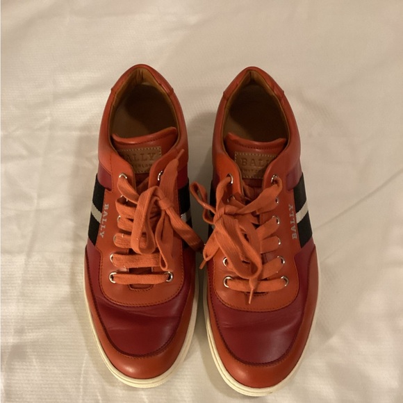 Bally | Shoes | Bally Oriano Stripe Calf Leather Low Top Sneakers ...